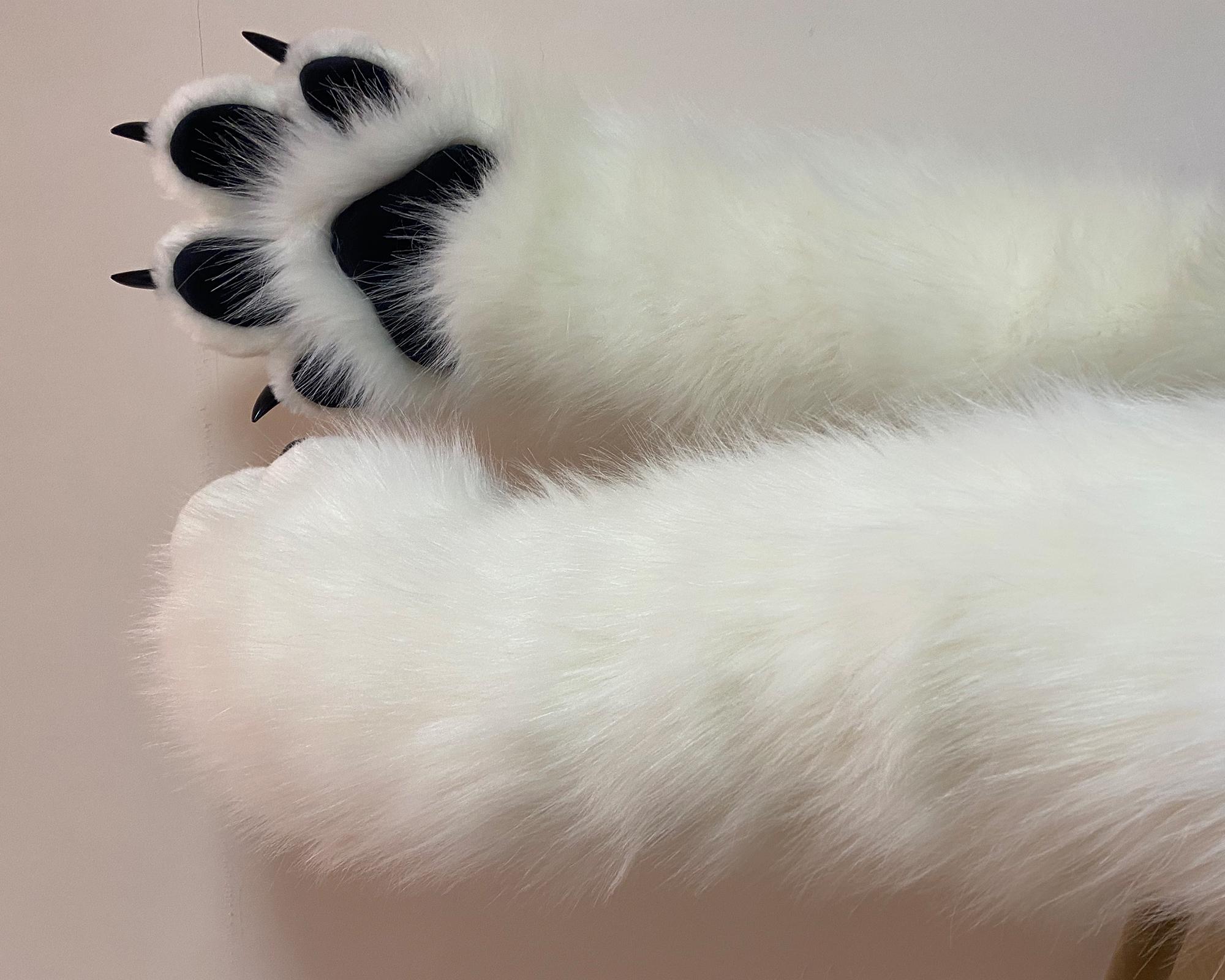 Fursuit Paws: Long Furry Arm Gloves, Animal Cosplay (65cm) - Etsy