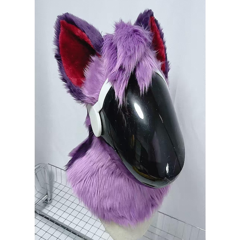 Protogen Head Custom Purple - Fursuit Head Personalized - Furry Cospaly ...