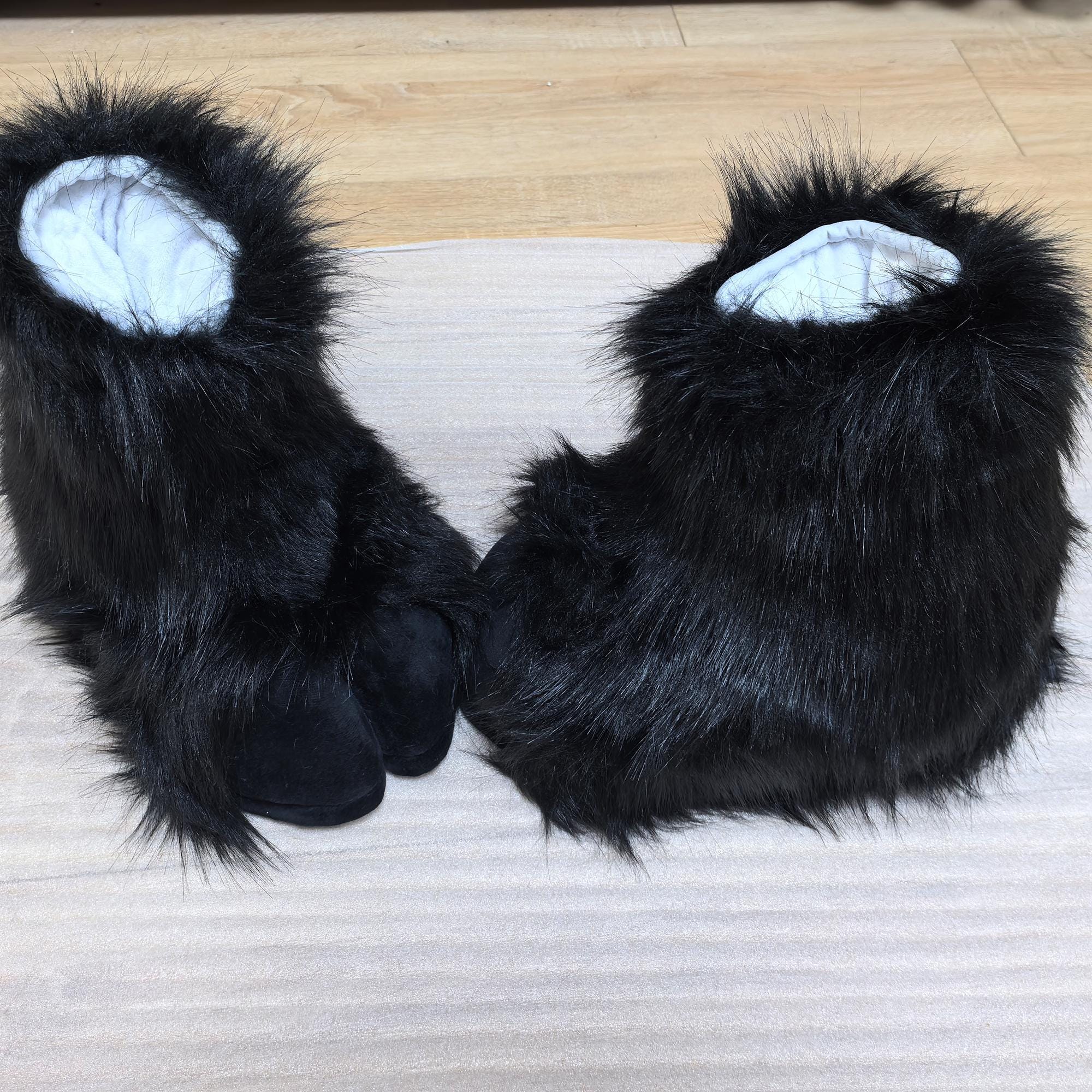 Black Fursuit Hoof Shoes: Furry Paws Cosplay Footwear - Etsy