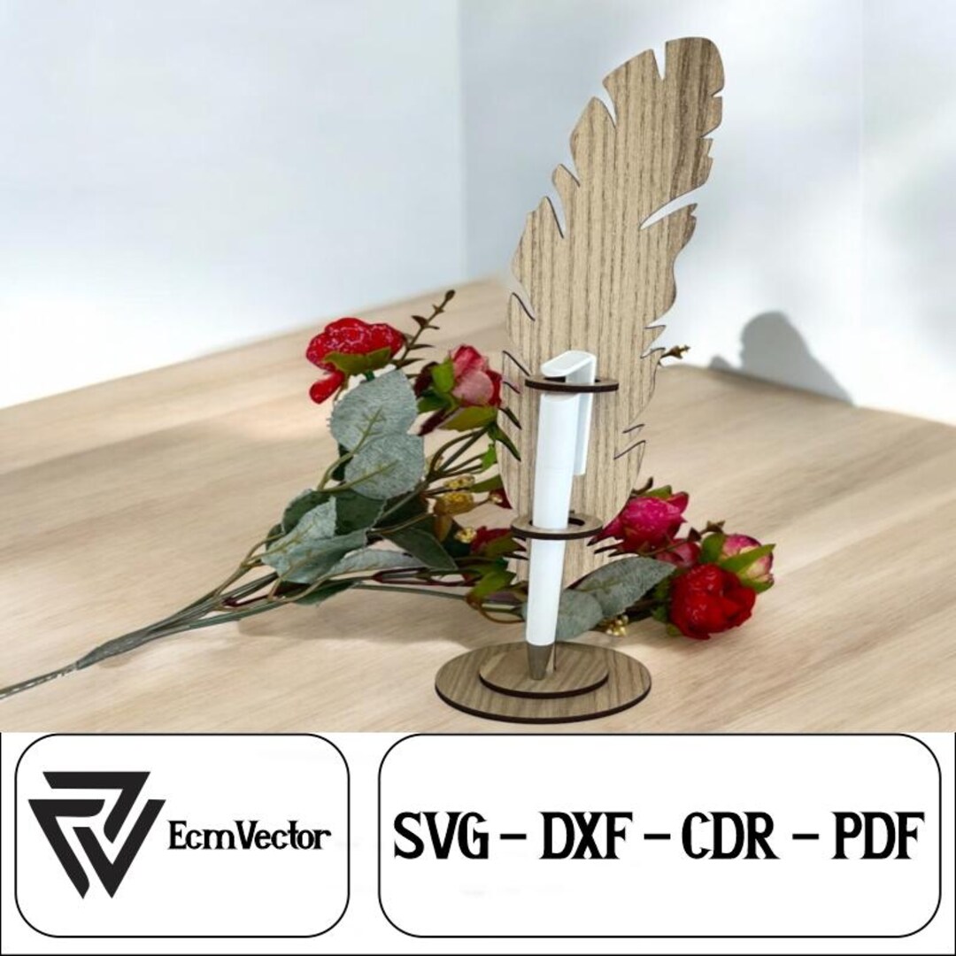 Laser Cut Pen Stand Dfx,pdf,svg,cdr File - Etsy