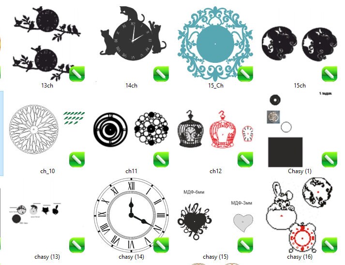Clock Collection 1000 Laser Cut Cdr, Dxf, Svg ,pdf CNC Router Cutting ...