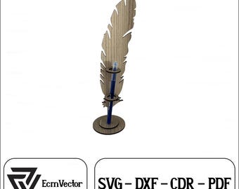 Laser Cut Pen Stand 4.37mm DXF, SVG, PDF, Cdr, Ai File - Etsy UK