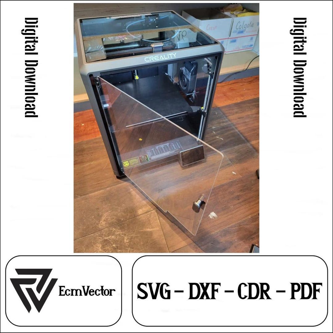 Creality 3D Printer K1 Max Front Door Dxf,cdr,svg,pdf Laser Cut File - Etsy