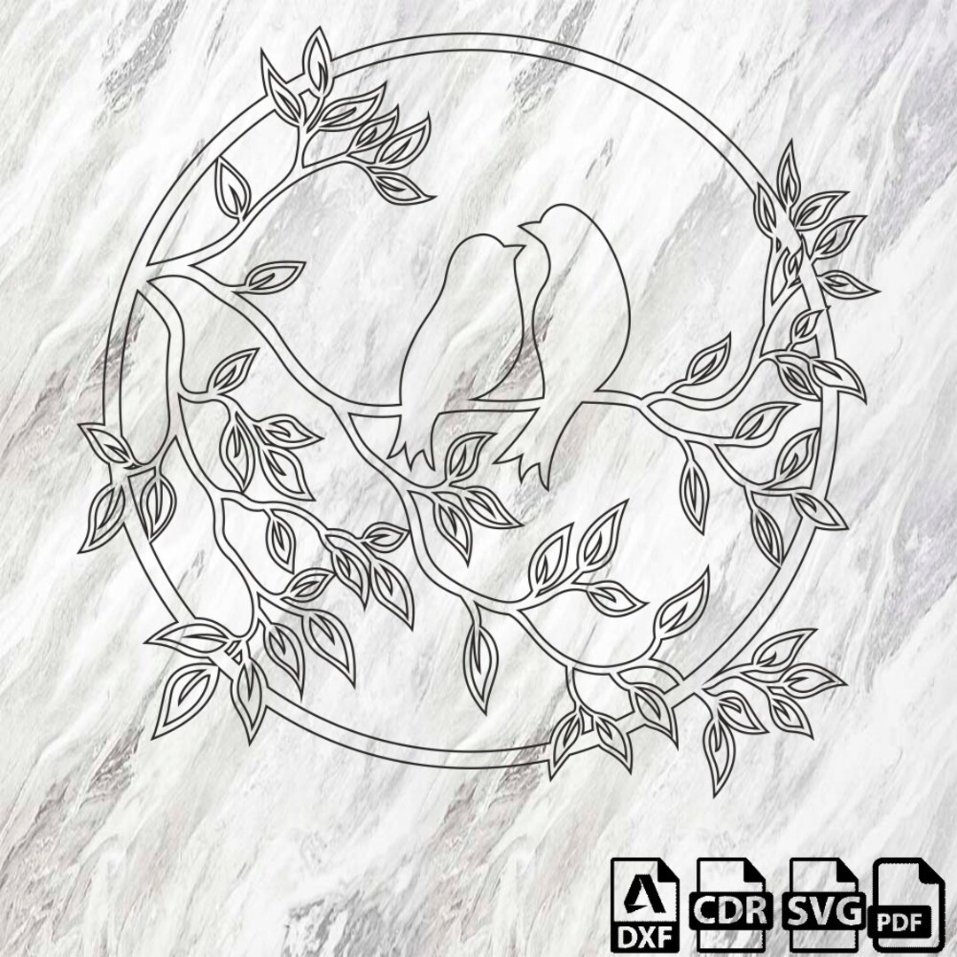 Bird Wall Art Decor Laser Cut Cdr, Dxf,svg ,pdf Laser Cut CNC Router ...