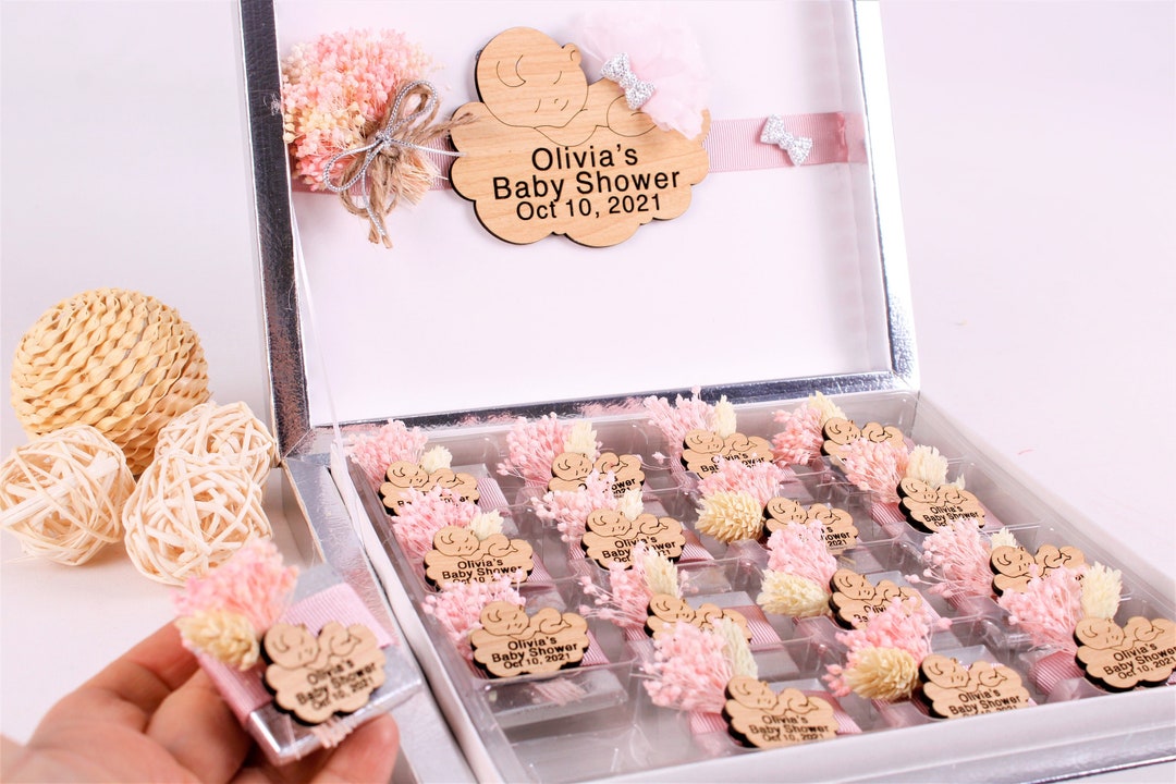 Personalized Handmade Baby Shower Chocolate Favor, Baby Shower ...