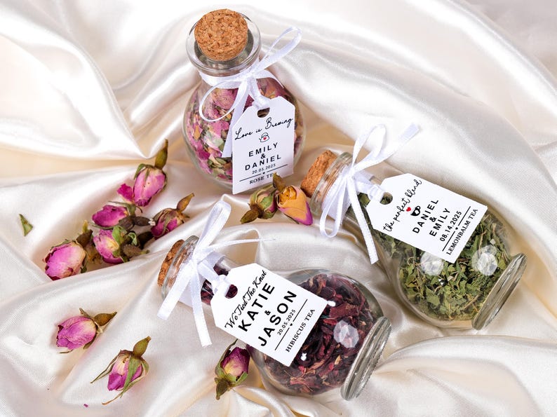 Wedding Tea Favors for Guests, Loose Leaf Tea, Wedding Guest Gifts ...