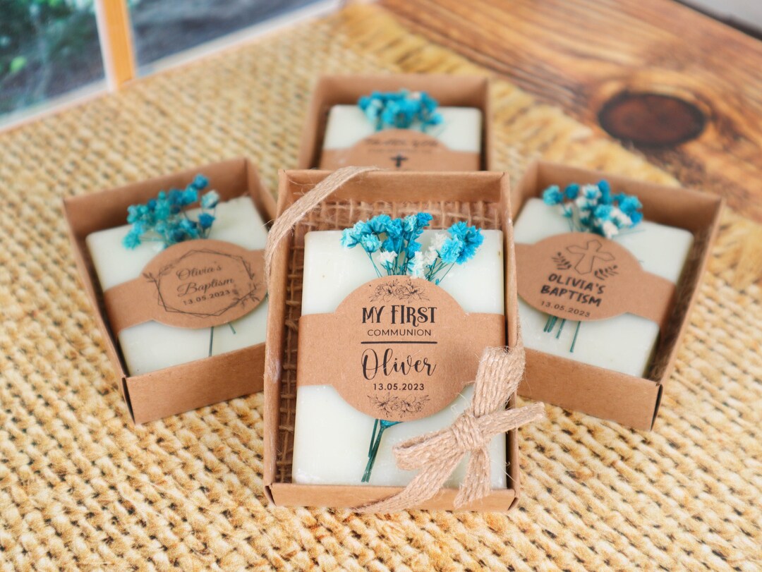 Handmade Scented Soap Baptism Favors, First Communion Favors Soap, Baby ...