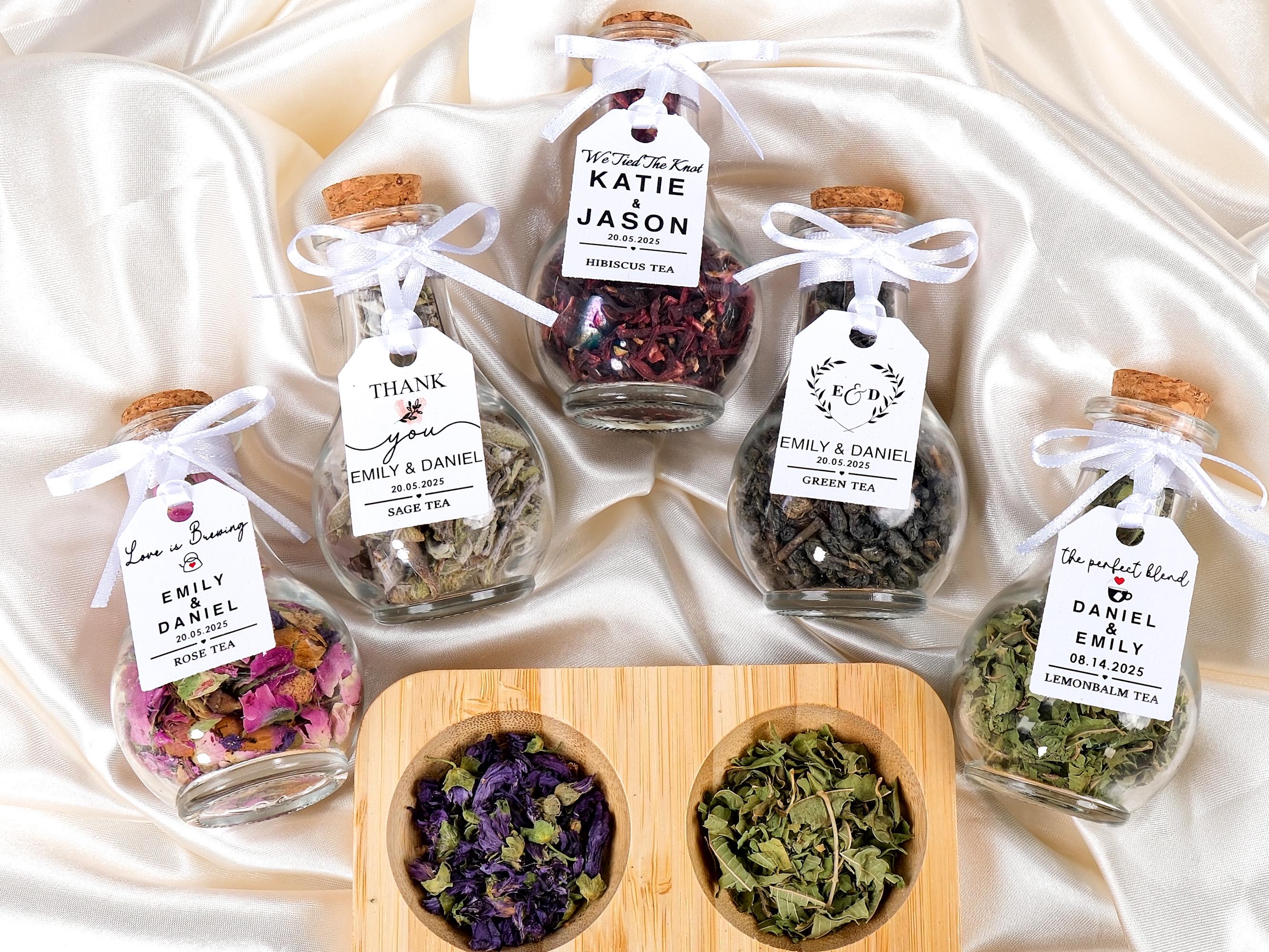 Wedding Tea Favors for Guests, Loose Leaf Tea, Wedding Guest Gifts ...