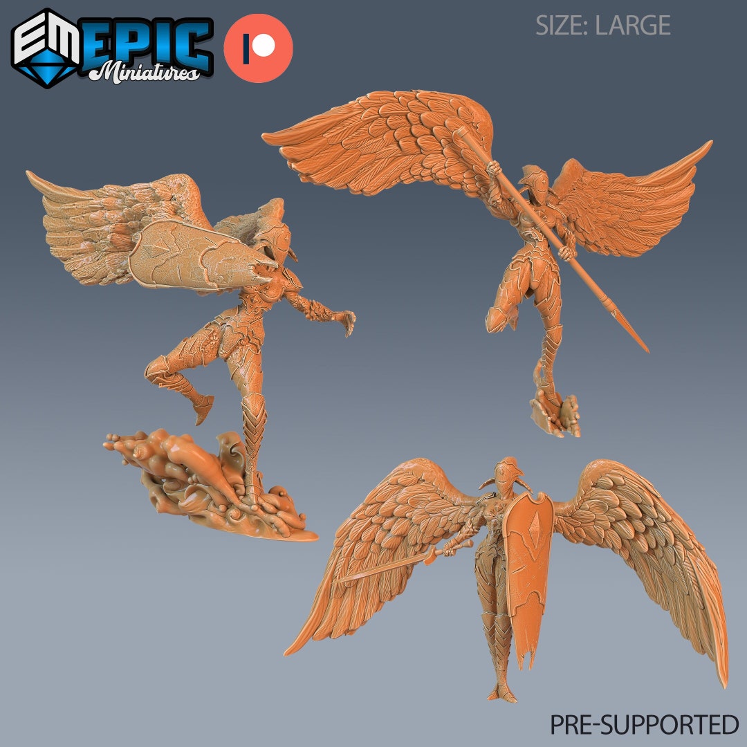 Animated Angel Statue - Set | #62 - Justice Hills | Epic Miniatures - Etsy