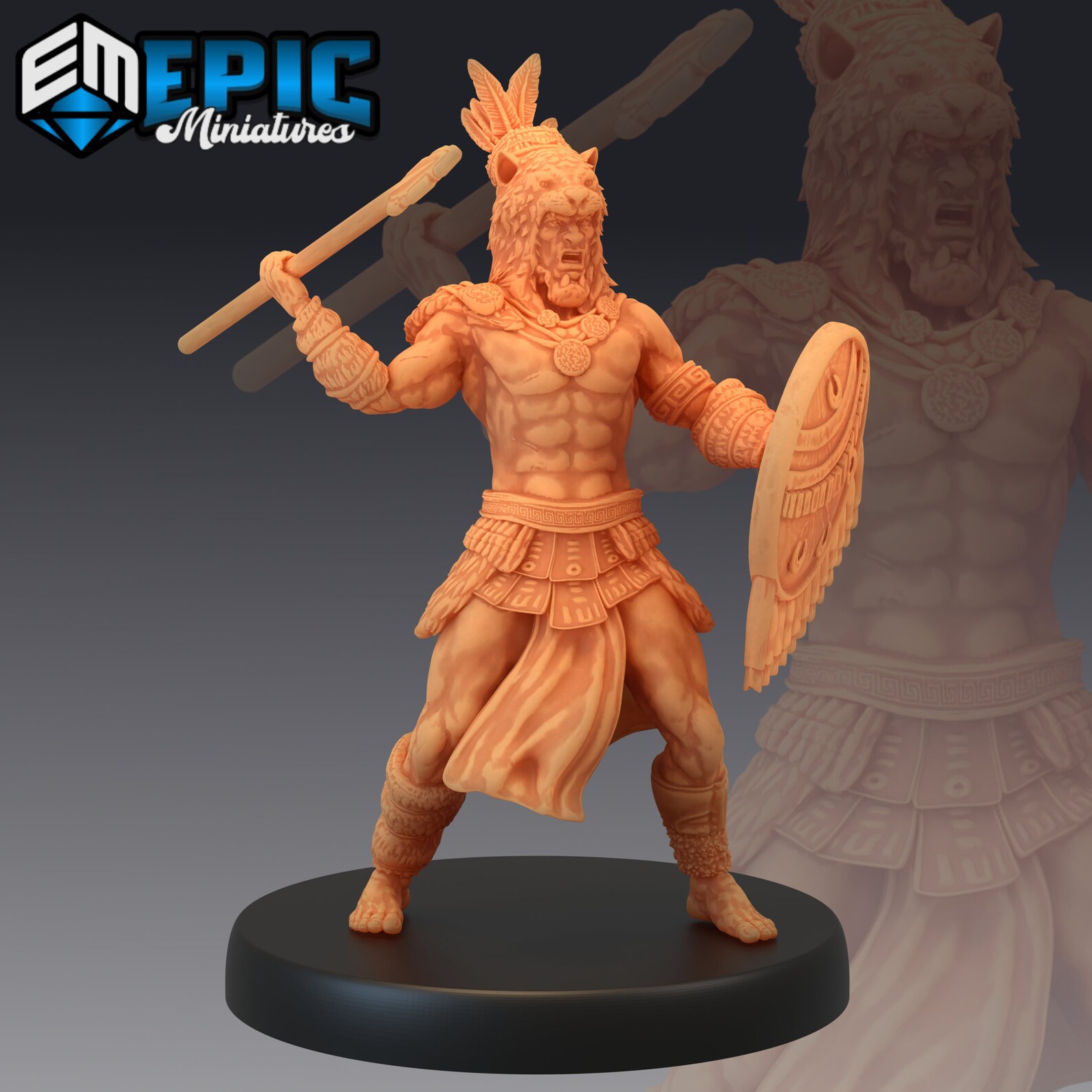 Jaguar Warrior - Set | #54 - Chaos Jungle | Epic Miniatures - Etsy