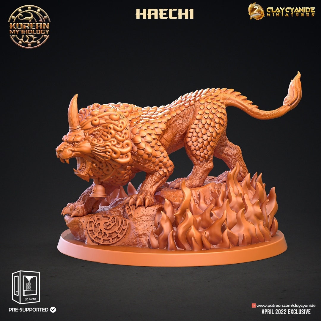 Haechi - Korean Mythology Collection. by Clay Cyanide Miniatures - Etsy