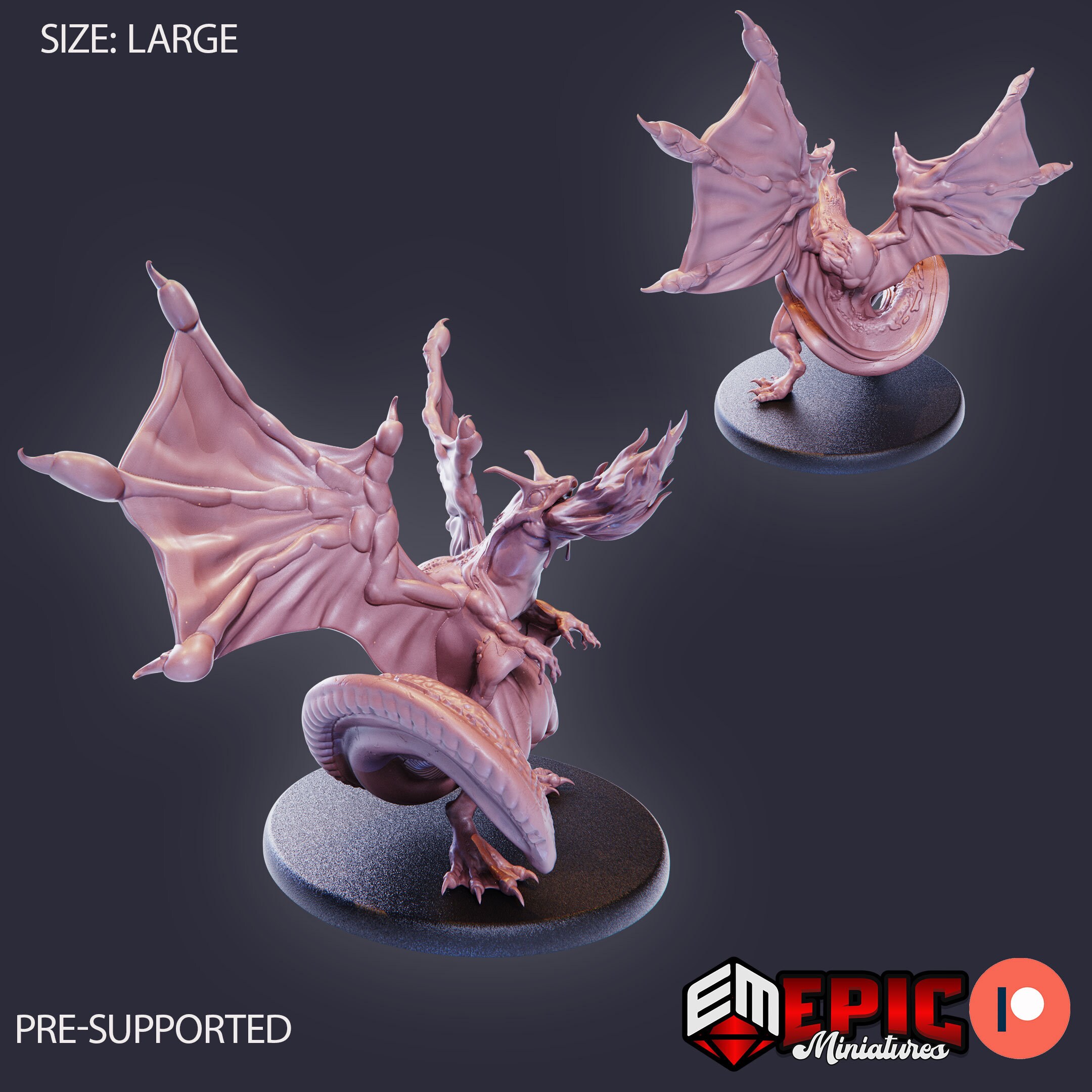 Frog Dragon - Set | #52 - Cruel Marshes | Epic Miniatures - Etsy