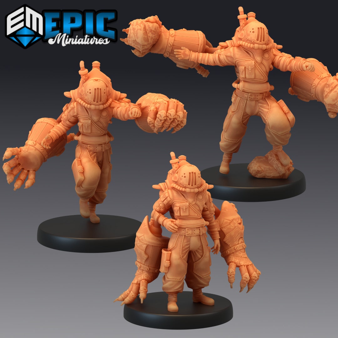 Exoskeleton Worker - Set | #45 - Steam Constructs | Epic Miniatures - Etsy