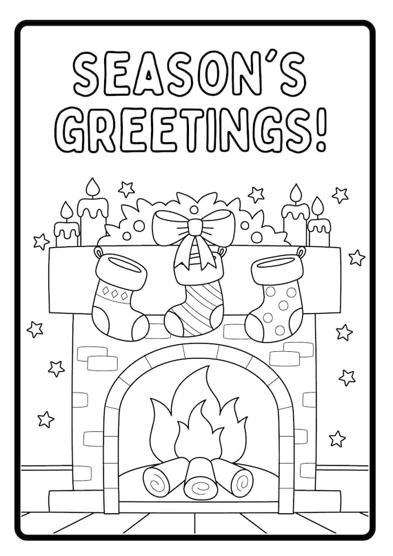 Seasons Greetings Coloring Pages