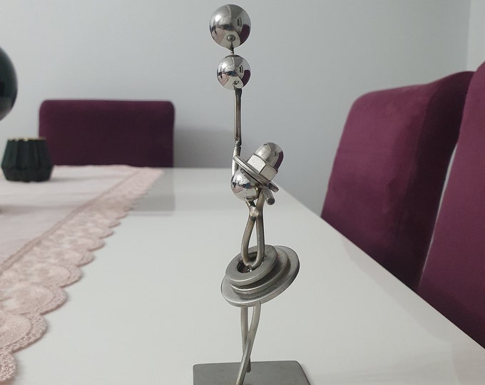 Ballet Dancer Figurine Nuts and Bolts Metal Art/desk Accessory/flying ...