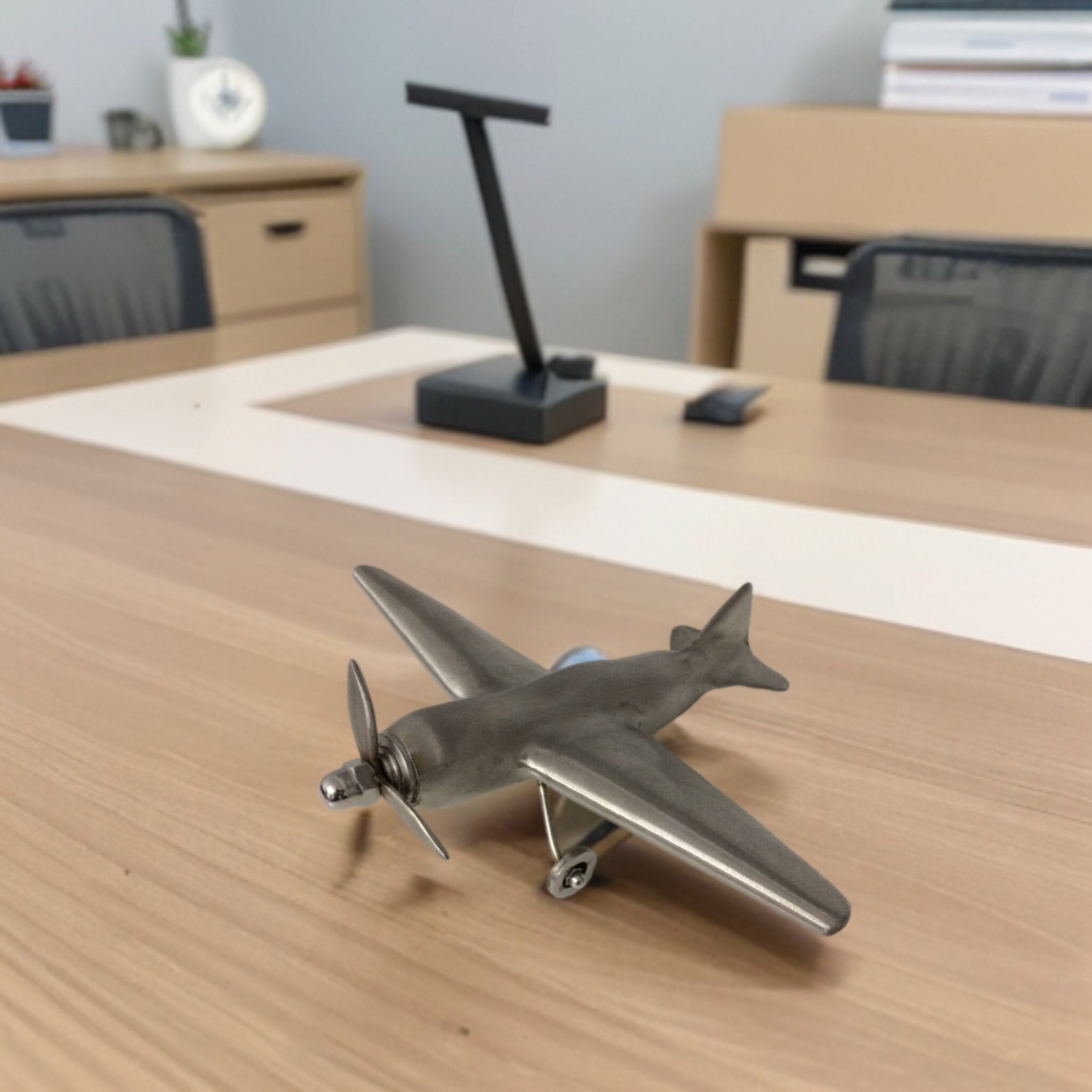 Metal Airplane Model Figurine/metal Plane Scrap Art/plane Desk Decor ...