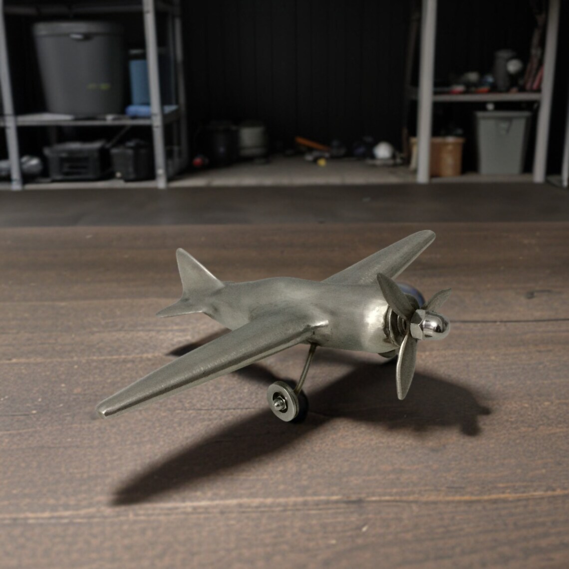 Metal Airplane Model Figurine/metal Plane Scrap Art/plane Desk Decor ...
