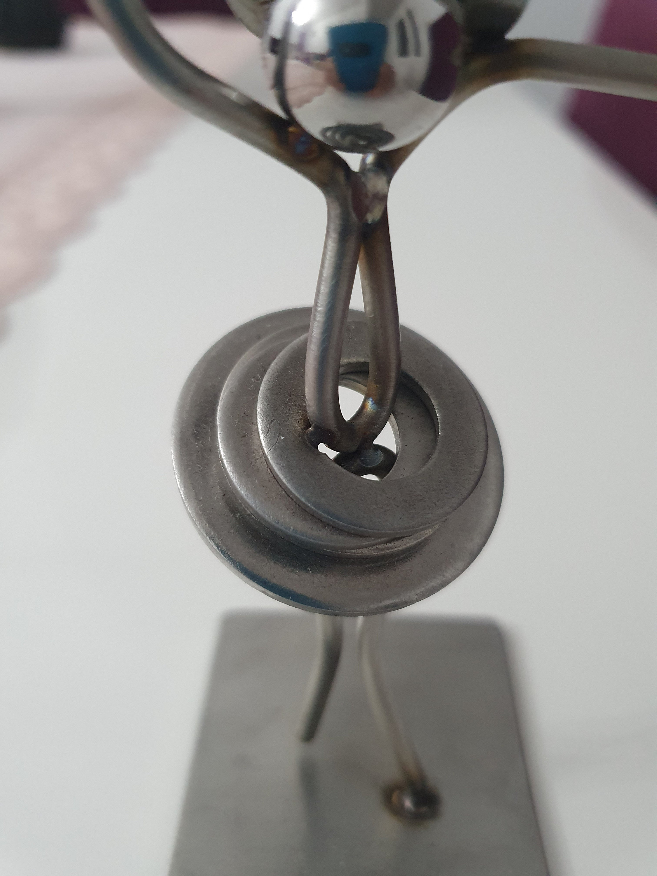 Ballet Dancer Figurine Nuts and Bolts Metal Art/desk Accessory ...