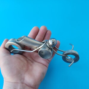 Metal Bike Figure Nuts and Bolts Scrap Metal Art, Bike Pen Holder ...