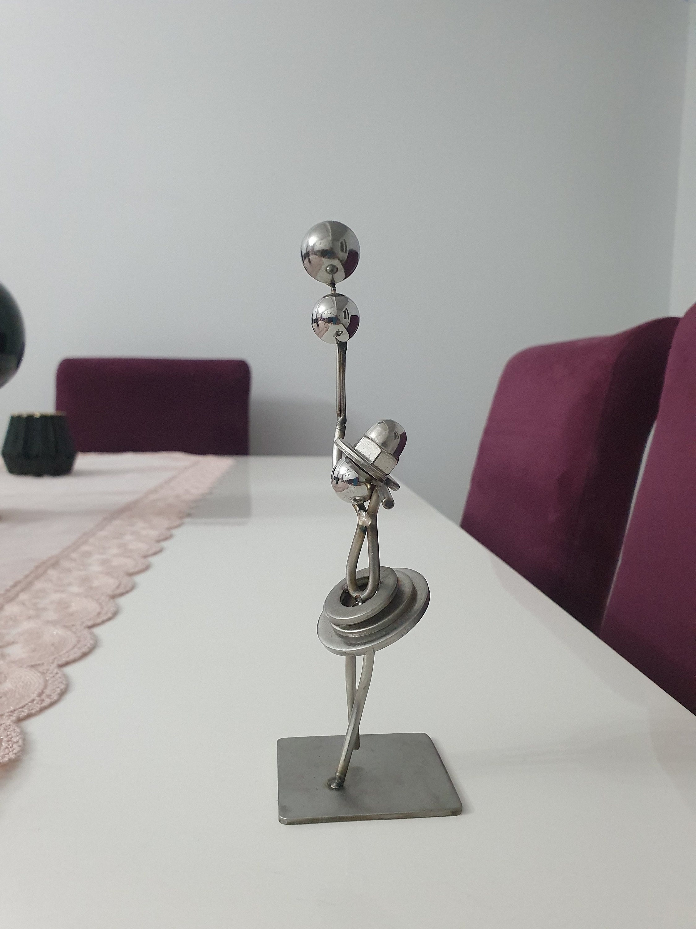Ballet Dancer Figurine Nuts and Bolts Metal Art/desk Accessory/flying ...