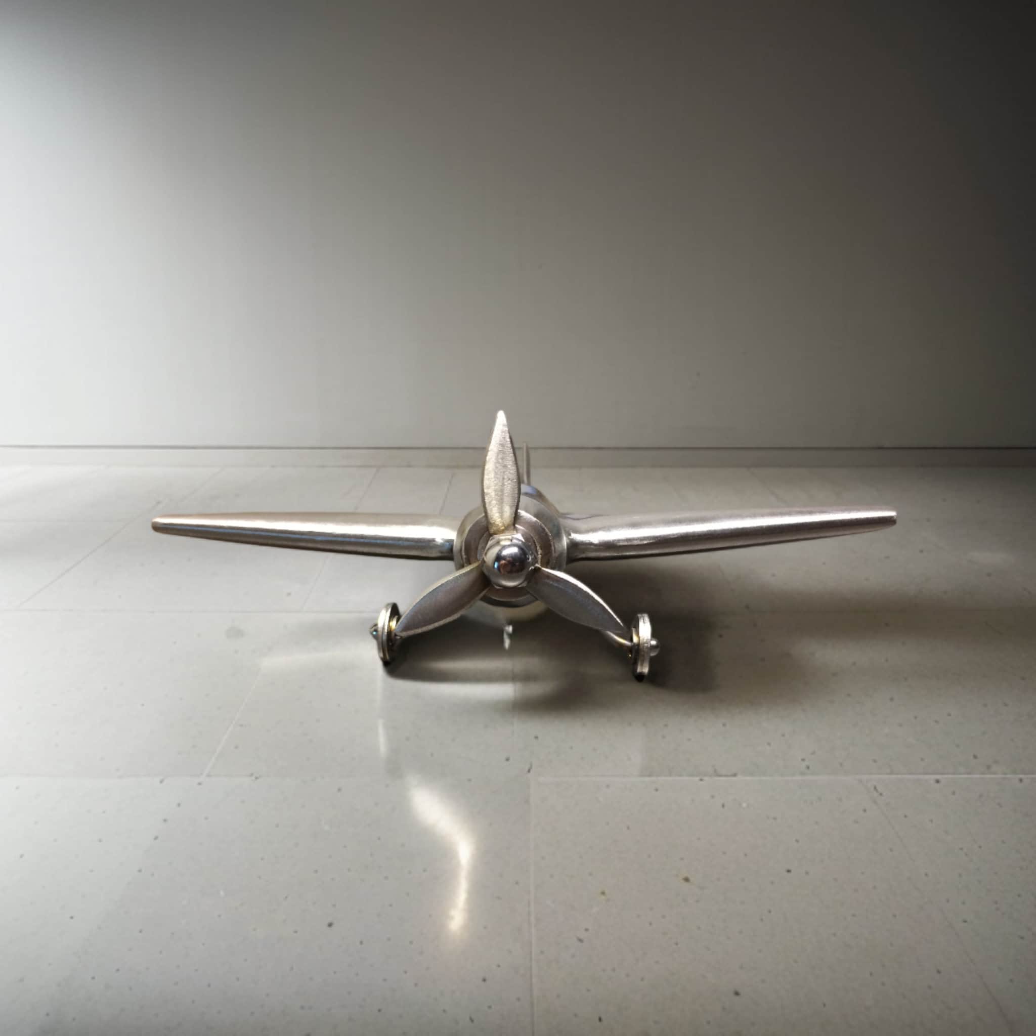 Metal Airplane Model Figurine/metal Plane Scrap Art/plane Desk Decor ...