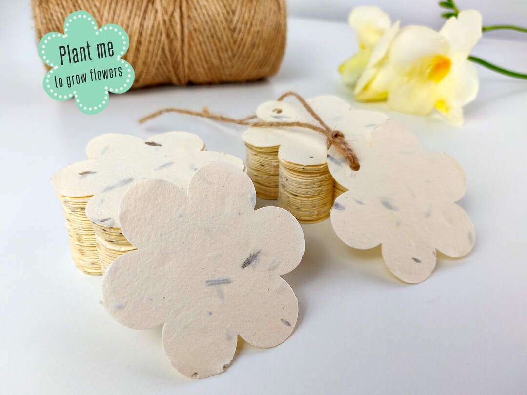 Plantable Wildflower Tags, Eco-friendly, Plantable Flowers, Seed Paper ...