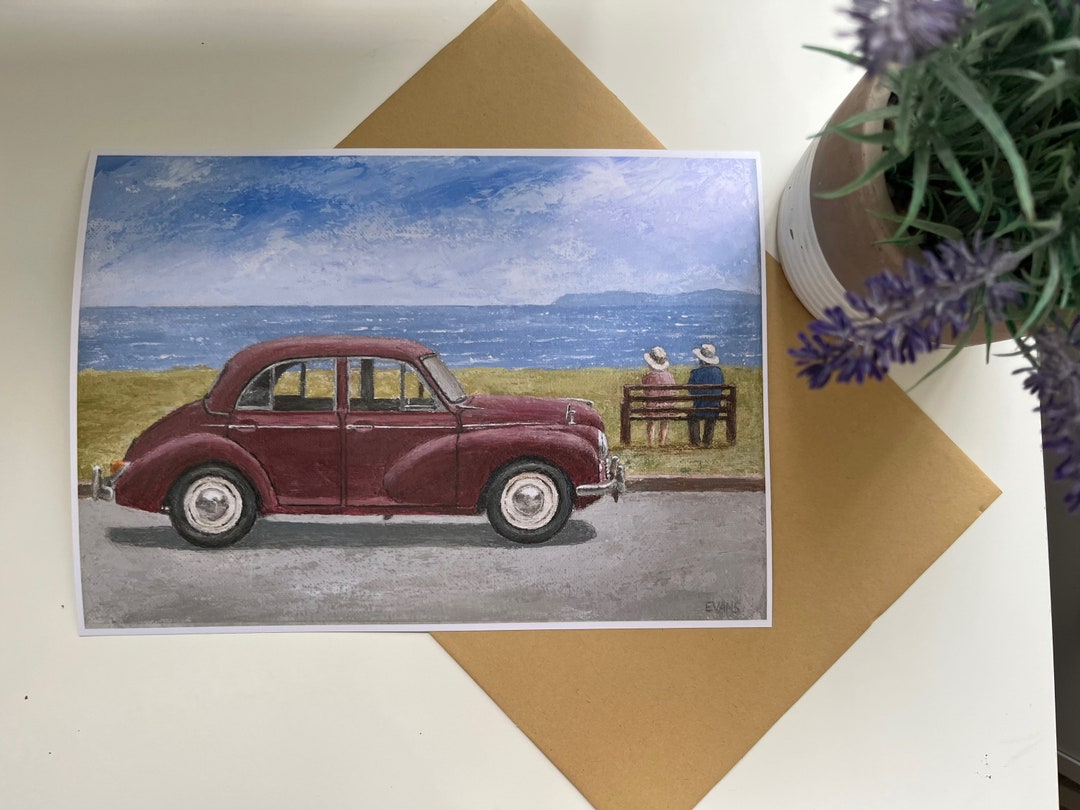 Morris Minor - Print of Original Acrylic Painting - Art - Car - Classic ...