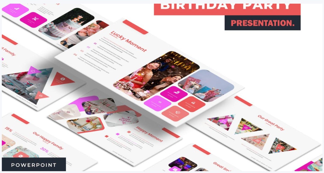 Birthday Party Powerpoint Template - Etsy