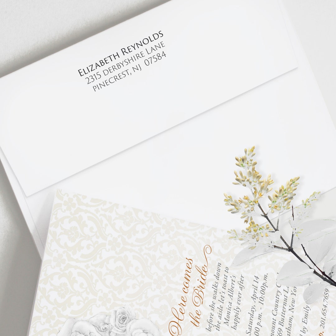 Return Address Printed on Envelopes for Note Cards or Invitations ...