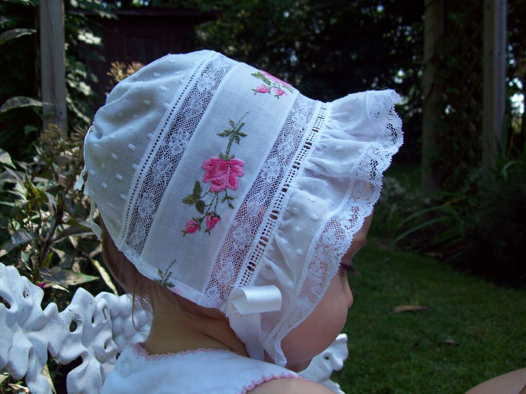 Heirloom Ruffled Baby Bonnet - Etsy