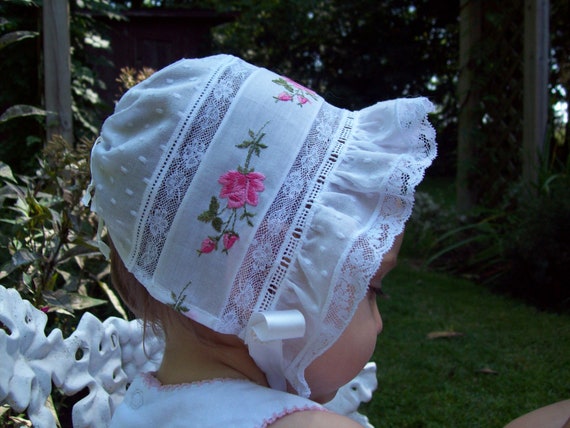 Heirloom Ruffled Baby Bonnet - Etsy
