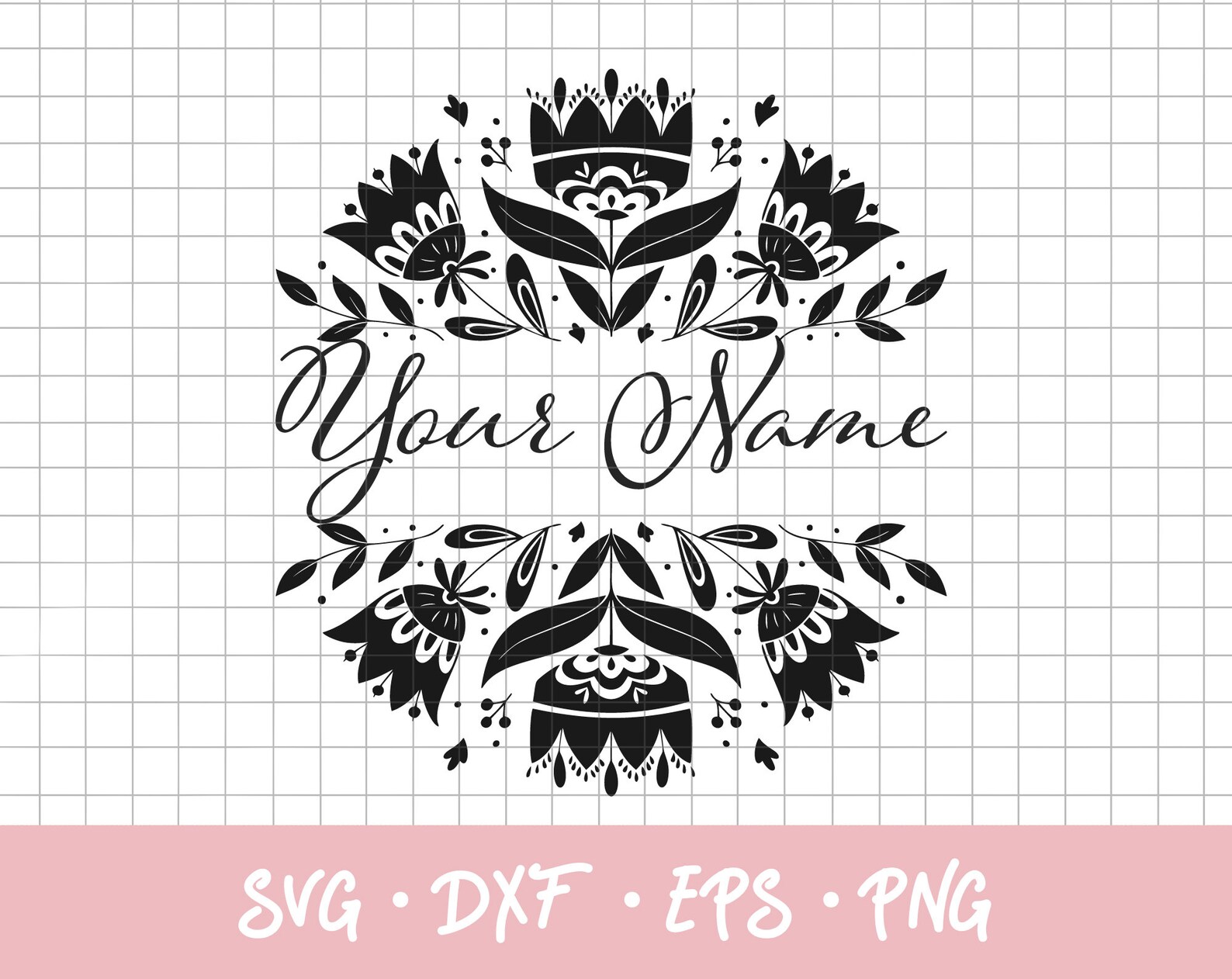 Floral Border Svg Floral Frame Svg Flower Border Png Floral - Etsy