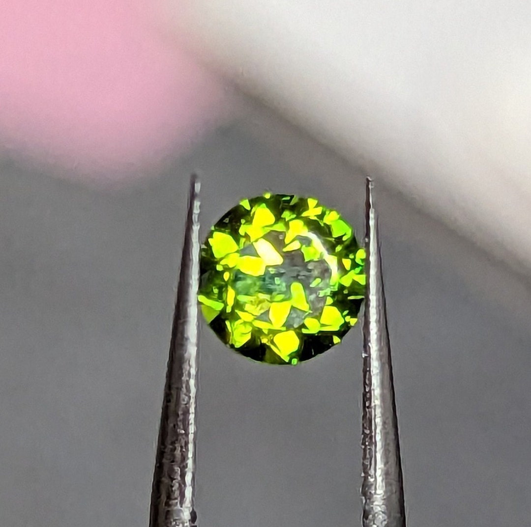 0.7 Ct Demantoid Garnet With Horsetail Inclusions - Etsy