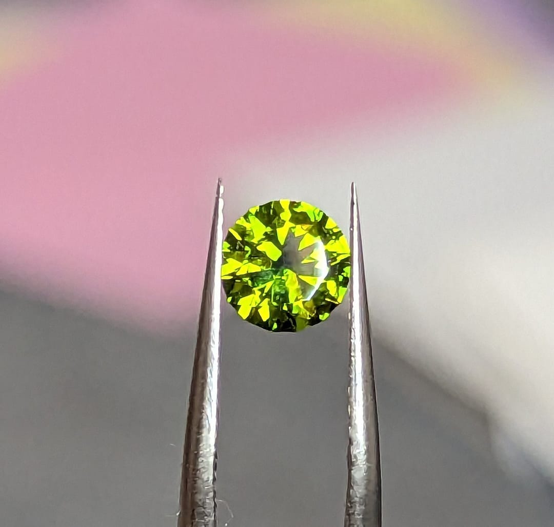 0.85 Ct Demantoid Garnet With Horsetail Inclusions - Etsy