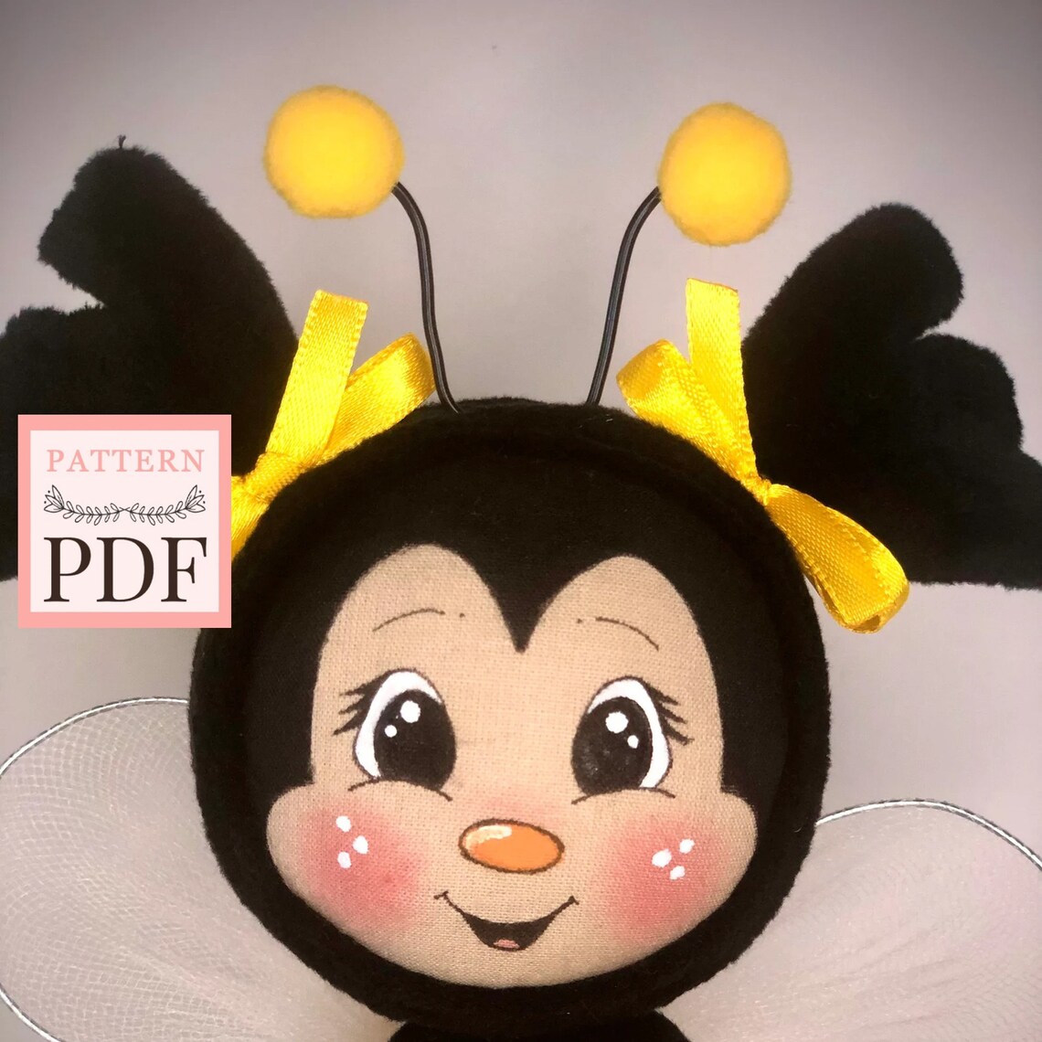 Bee Doll Pattern - SEWING PATTERN PDF - Instant Download - Easy to Make ...