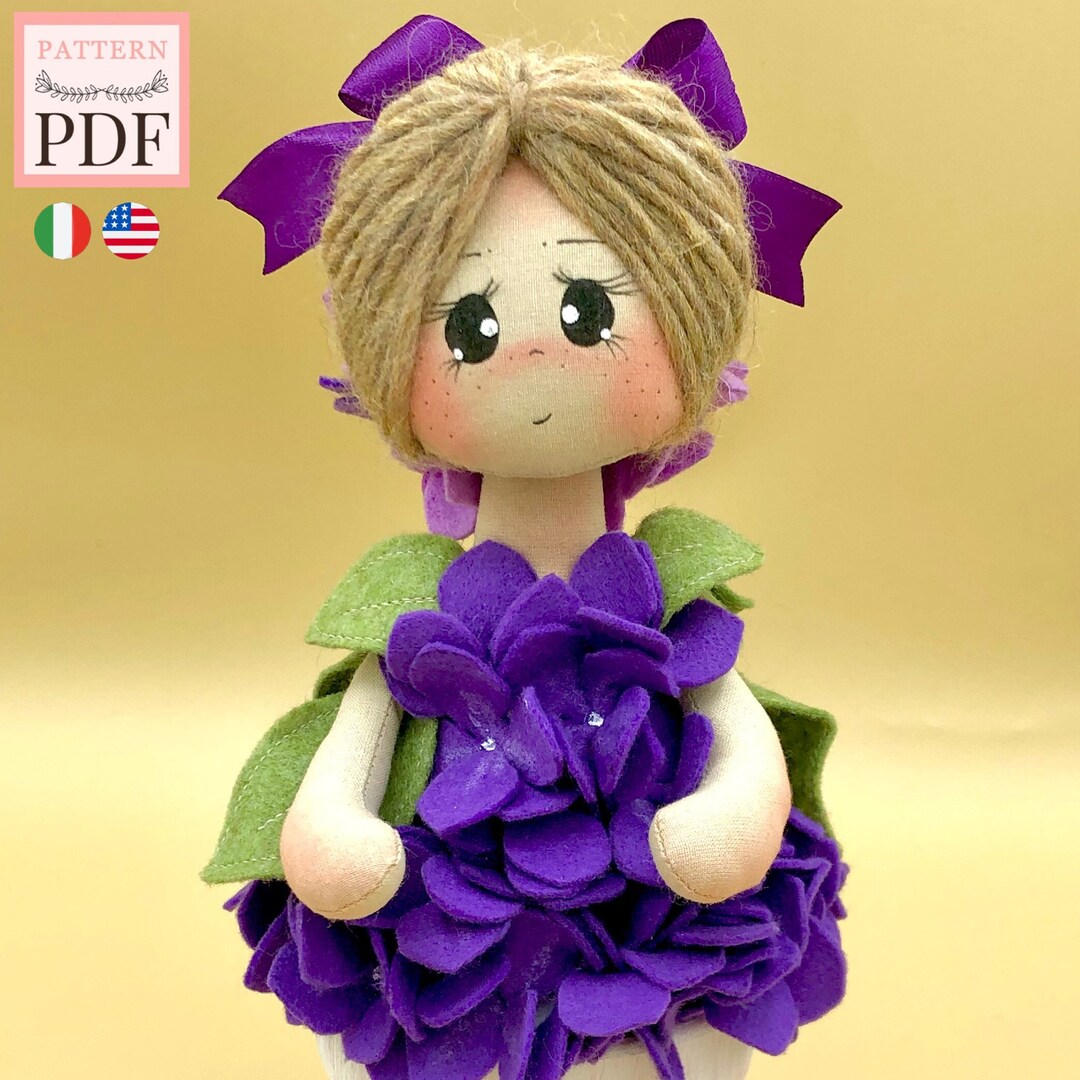 Pattern Hydrangea - Doll - Flower - Easy to Make - Instant Download ...