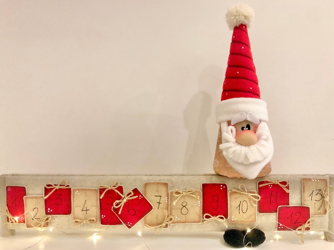 Advent Calendar Pattern - Santa Claus, Advent Calendar, Easy, Pdf ...