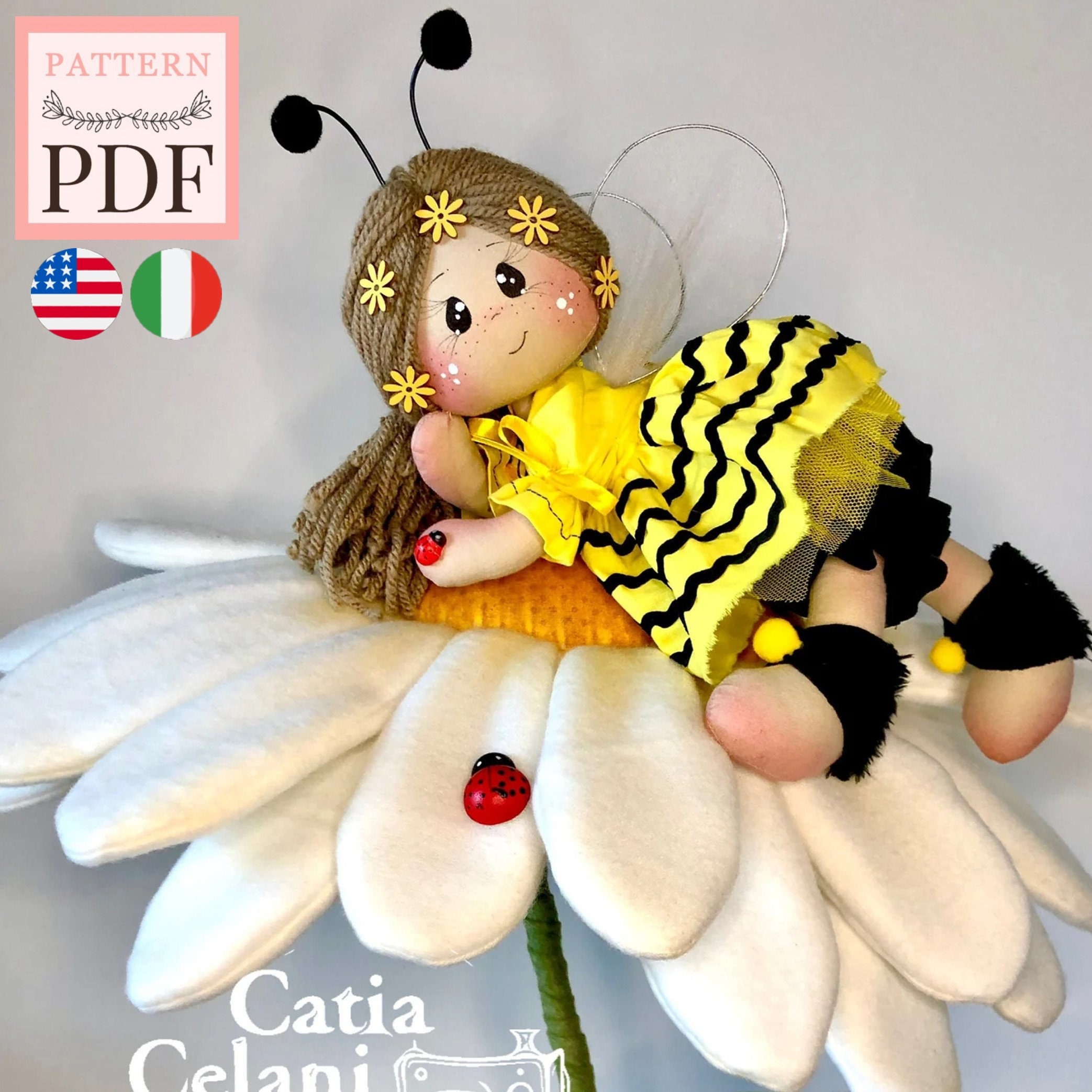 Bee Doll Pattern : SEWING PATTERN PDF - Instant Download - Easy to Make ...