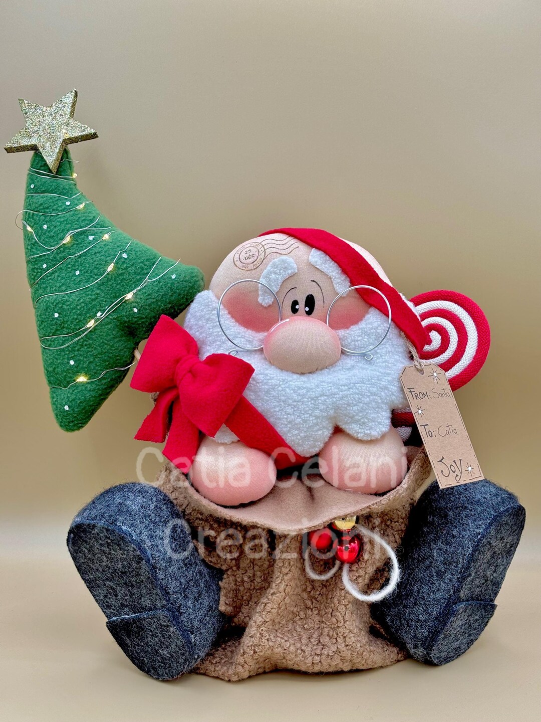 Santa in the Sack - Pattern - Santa Claus, Easy, Pdf, Instant Download ...