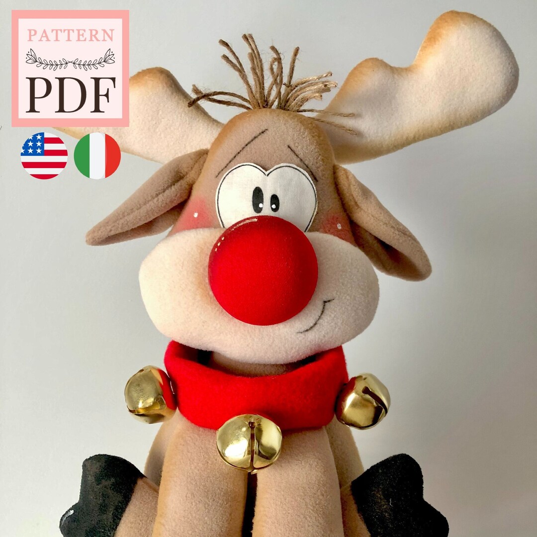 Sewing Pattern Reindeer - Christmas Pdf, Instant Download, Easy to Make ...