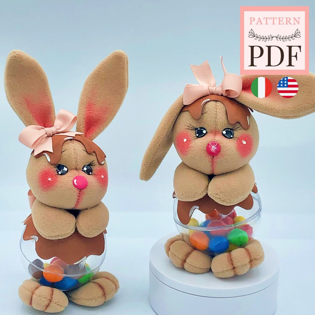 Sewing Pattern Easter Rabbit Cupcake Bunny - Instant Download - Easy to ...