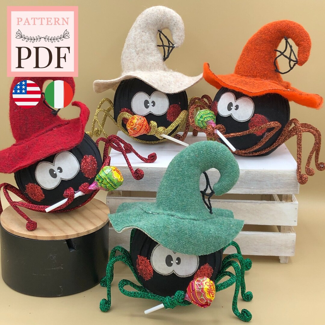 Paper Pattern "spiders Candy Containers": Halloween, Spiders Candy ...