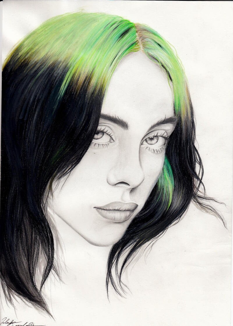 Billie Eilish Fanart - Original ! - Etsy