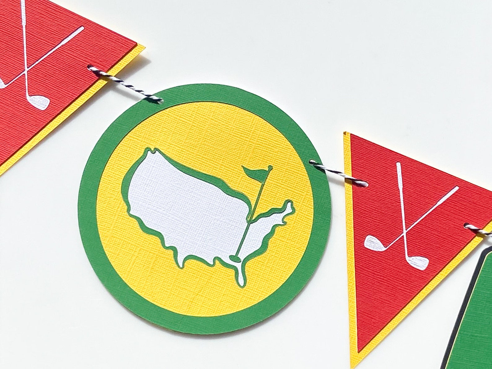 The Masters Golf Banner First Birthday Baby Shower Handmade Paper ...