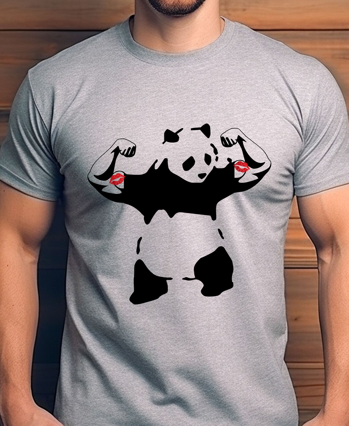 BANKSY PANDA Tshirt Gift, Panda Lover Muscle Shirt, Panda Birthday ...