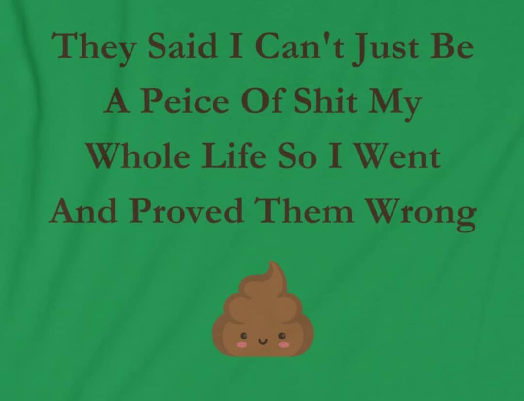 Piece of Shit Tshirt, Poop Emoji Tshirt, Poo Tshirt, Funny Tshirt ...
