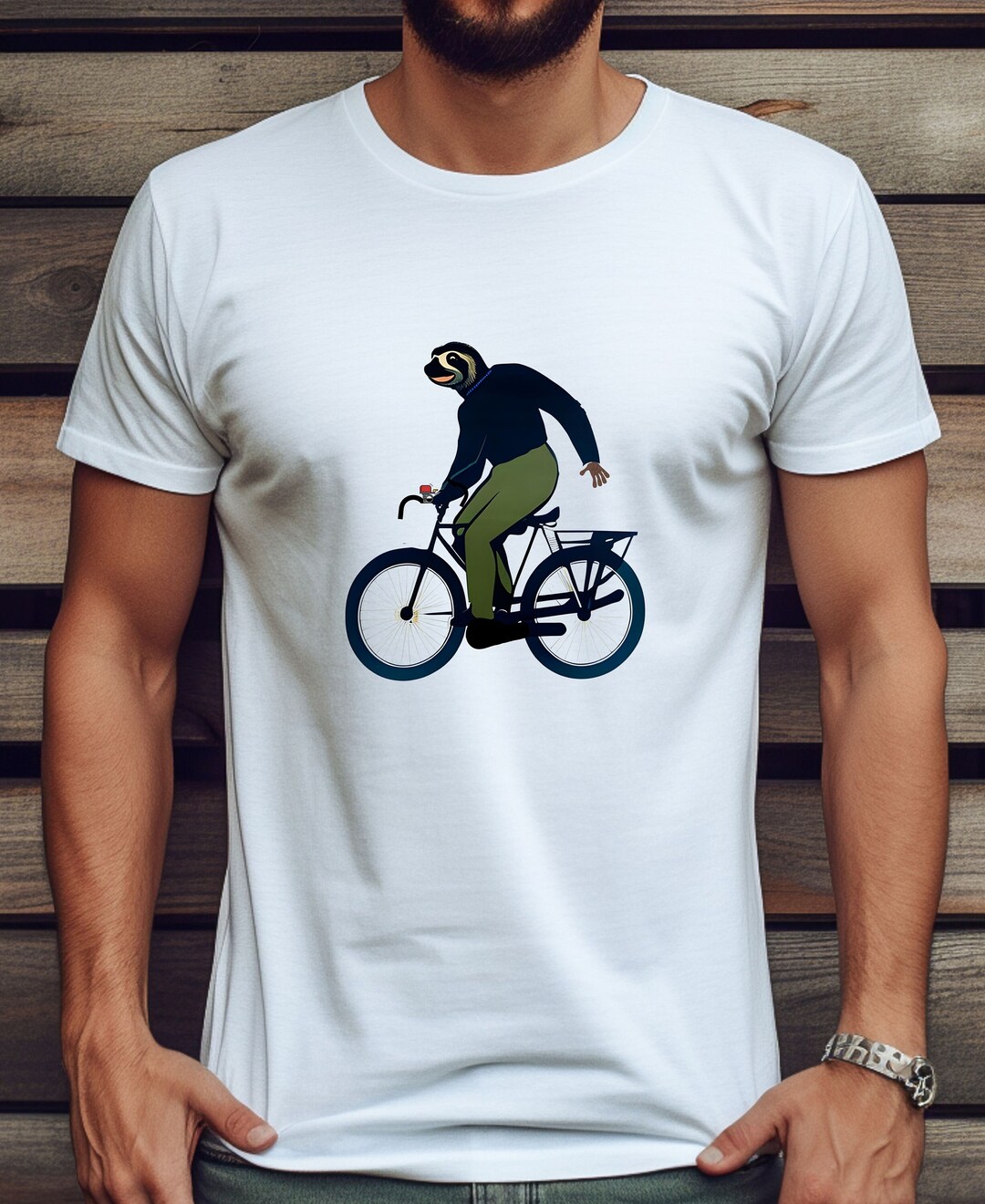 Sloth Shirt, Sloth Riding a Bike Tshirt, Cyclist Biker Shirt, Oh Shift ...