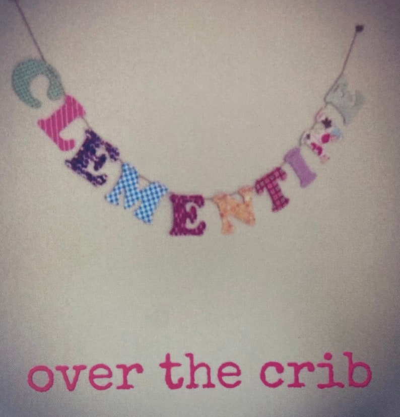 Custom Fabric Chipboard Banner Strung With Twine~custom Name Banner ...