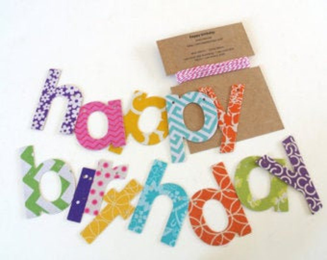 Custom Mini Fabric Chipboard Banners~names~sayings - Etsy