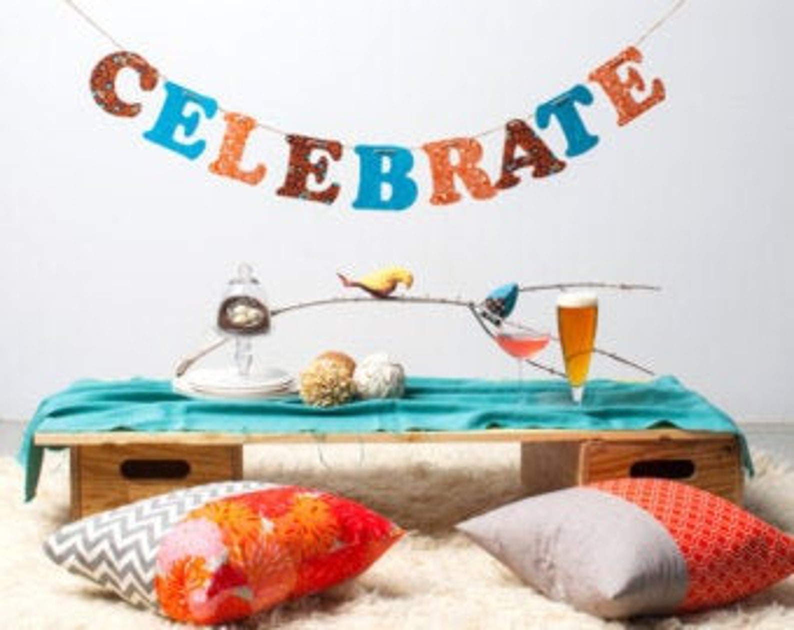 Custom Fabric Chipboard Banner Strung With Twine~custom Name Banner ...